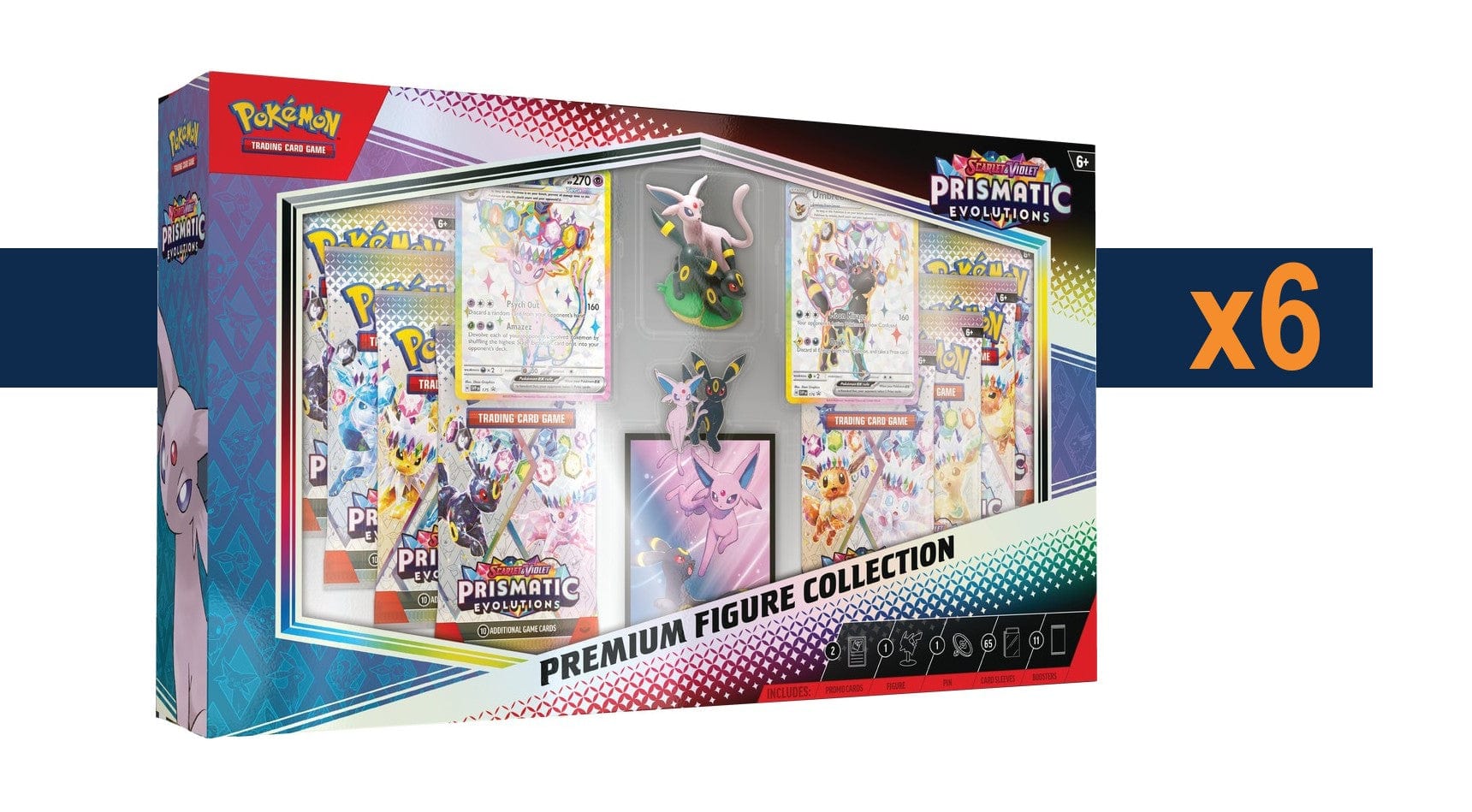 Pokemon Prismatic Evolutions SV08.5 Premium Figure Collection [x6] Cas – Flipside Gaming