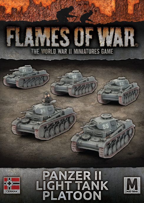Mid-War: Panzer II Light Tank Platoon (x5 Tanks) x5 Panzer II tanks ...