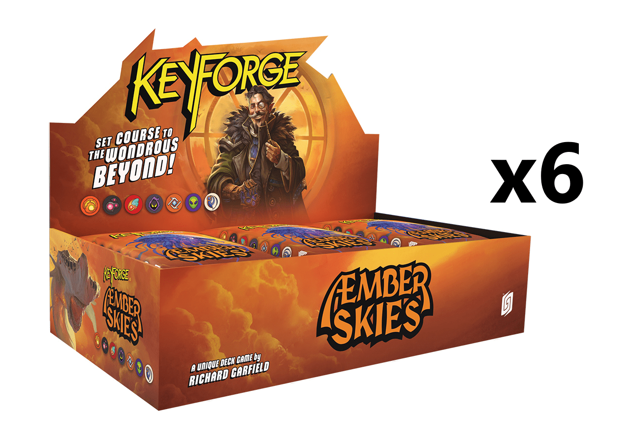 Keyforge: Æmber Skies [x6] Sealed Deck Display Case – Flipside Gaming